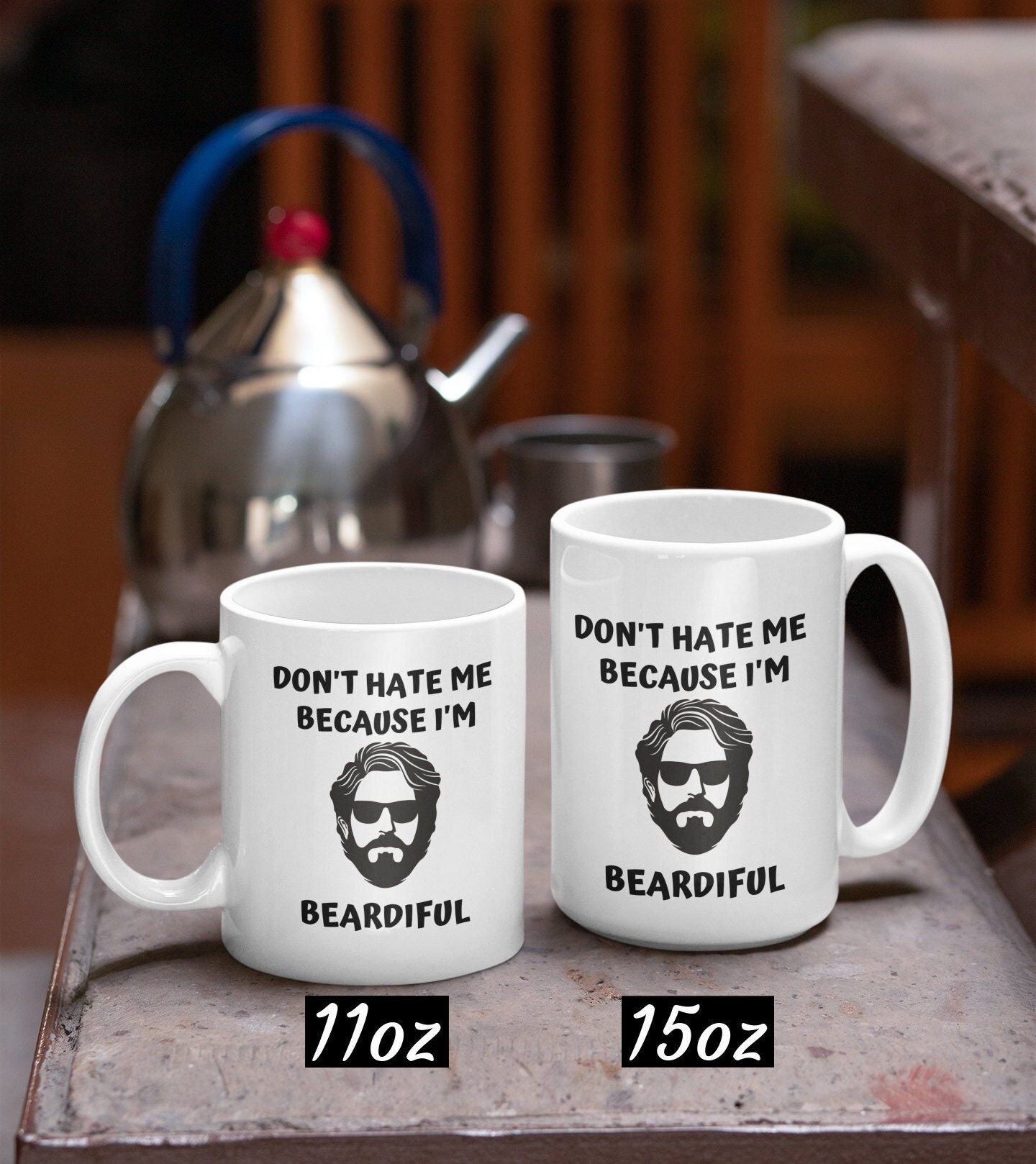 Beardiful Mug, Funny Coffee Mugs for Men, Bearded Coffee Mug, Mugs for ...