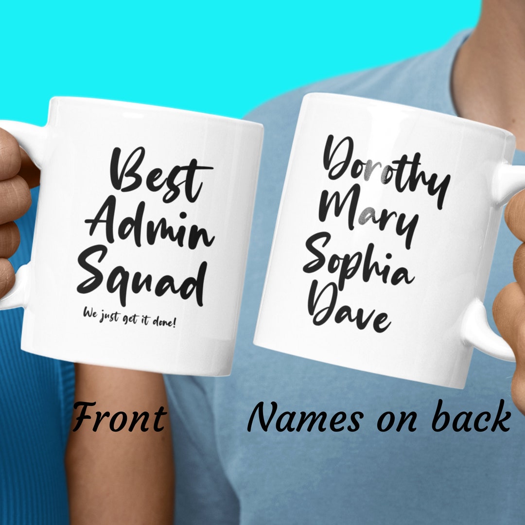 Personalized Admin Squad, Admin Day Gifts, Office Manager Mug, Work ...