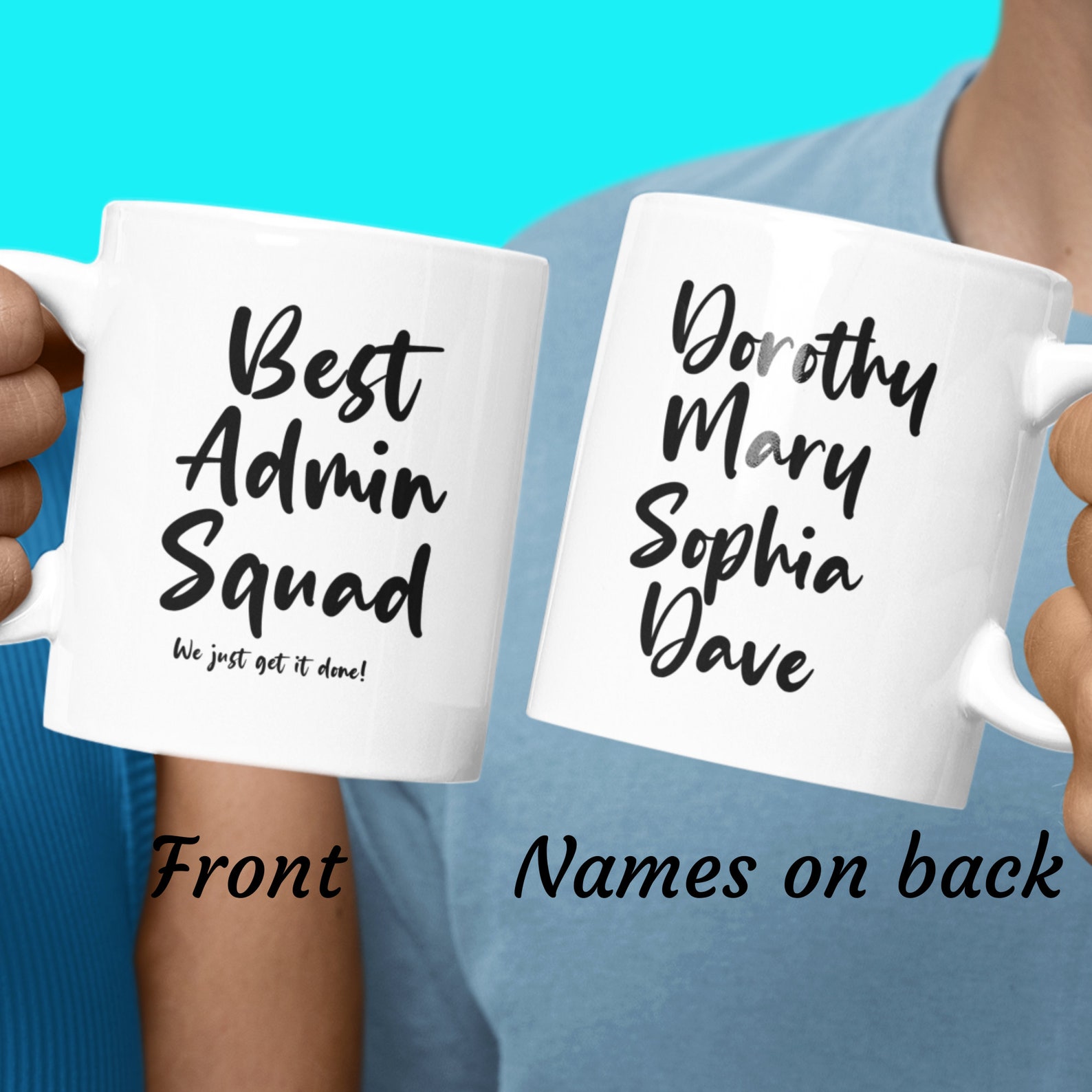 Personalized Admin Squad, Admin Day Gifts, Office Manager Mug, Work ...