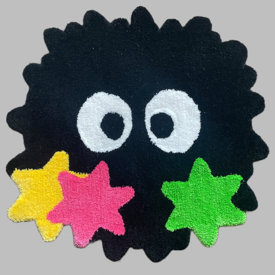 Soot Sprite Inspired Rug, Anime Rugs, Cute Rugs, Handmade Rugs, Ghibli ...