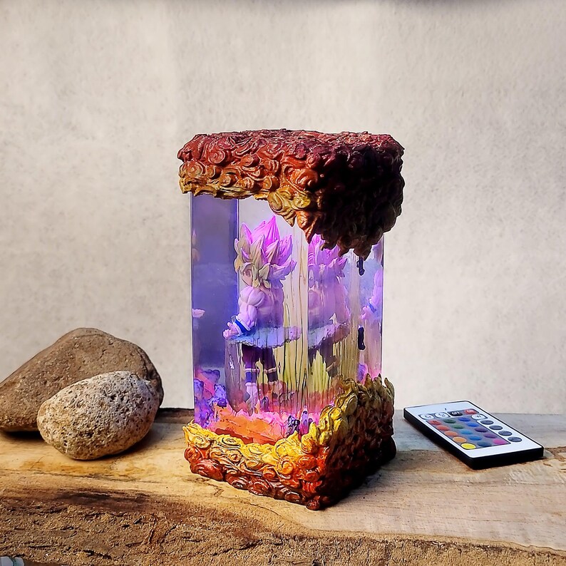 Dra.gon Ball Bro.ly Chibi Diorama Epoxy Resin Lamp, Night Light ...