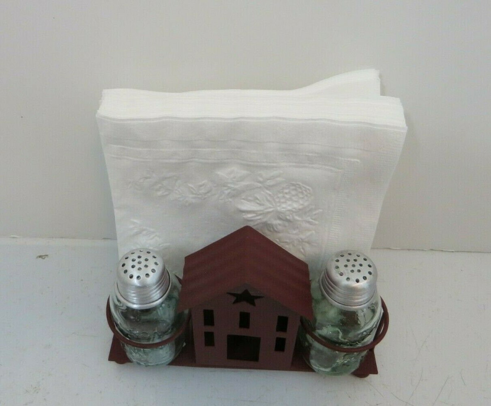 Farmhouse Little Red Metal Salt House Salt & Pepper Shaker | Etsy