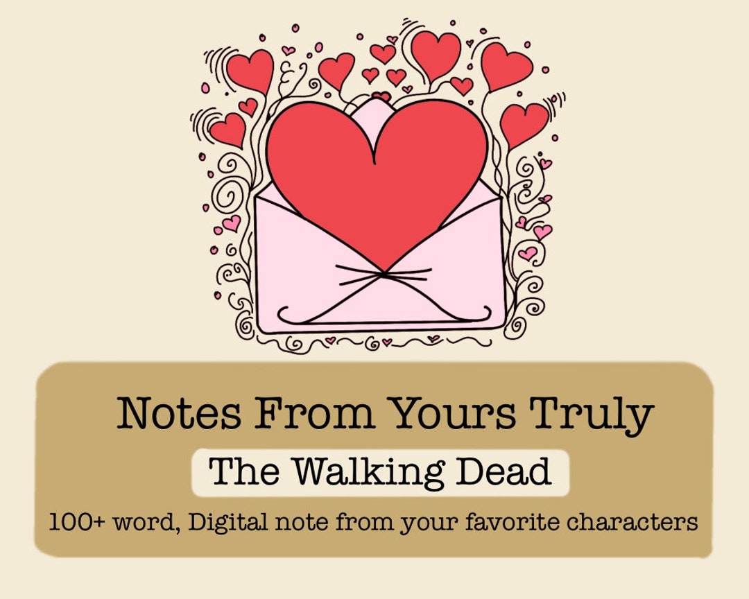 Walking Dead Notes - Custom - Etsy