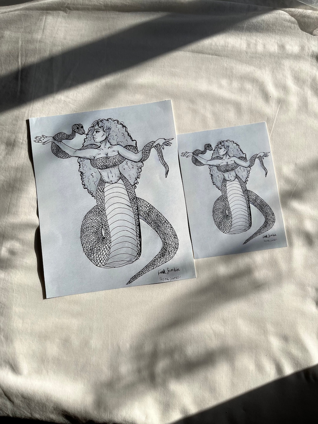 Orisha Mami Wata Yemaya Snake Woman Art Print 5x7 8x10 - Etsy