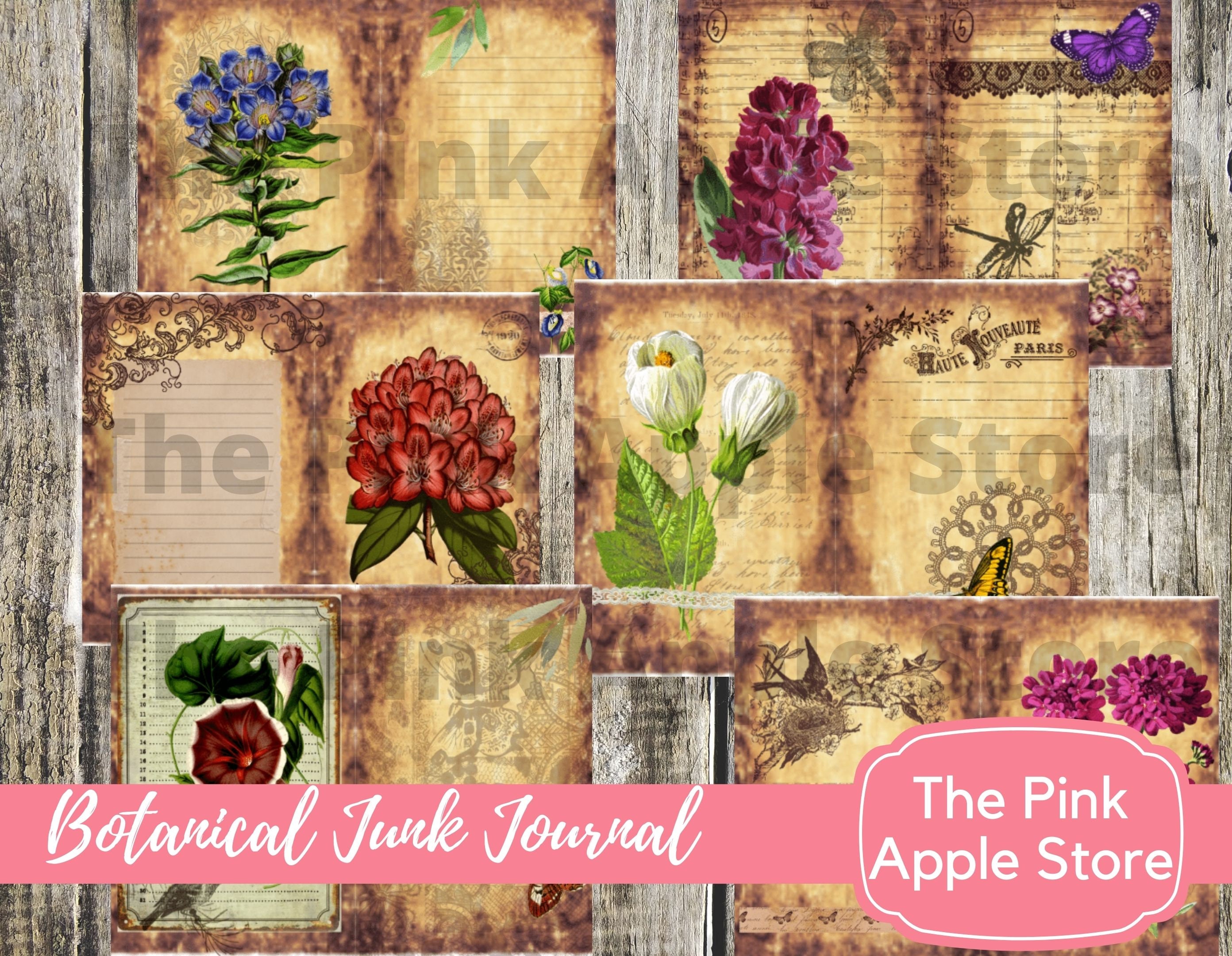 Botanical Junk Journal Victorian Junk Journal Botanical | Etsy
