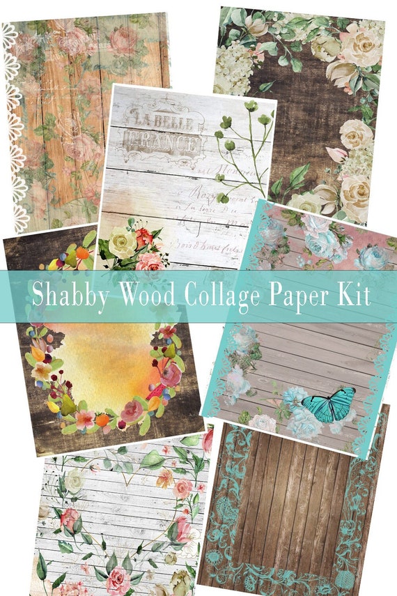 Papercraft Craft Supplies & Tools Shabby Chick Collage Paper Pack ...