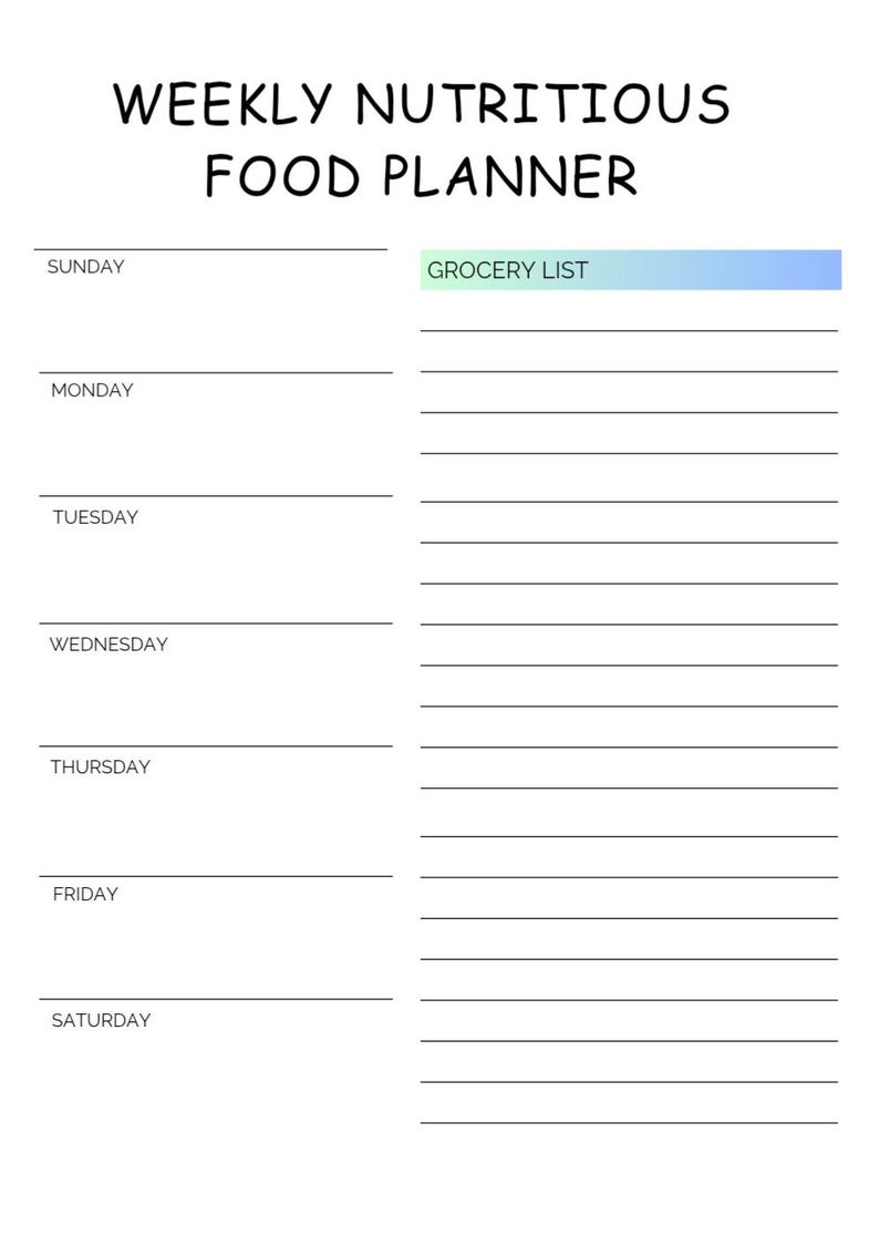 Nutritional Journal - Etsy