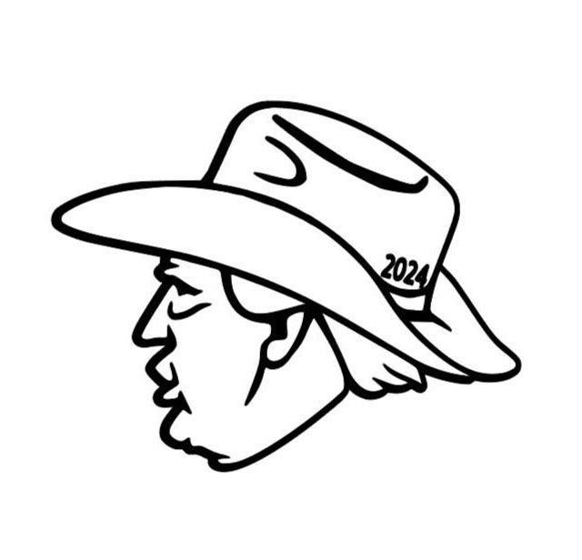 Cowboy Trump Vinyl Decal - Etsy