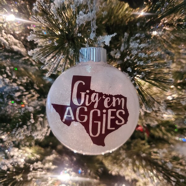 Texas A&m Aggie Christmas Ornament - Etsy