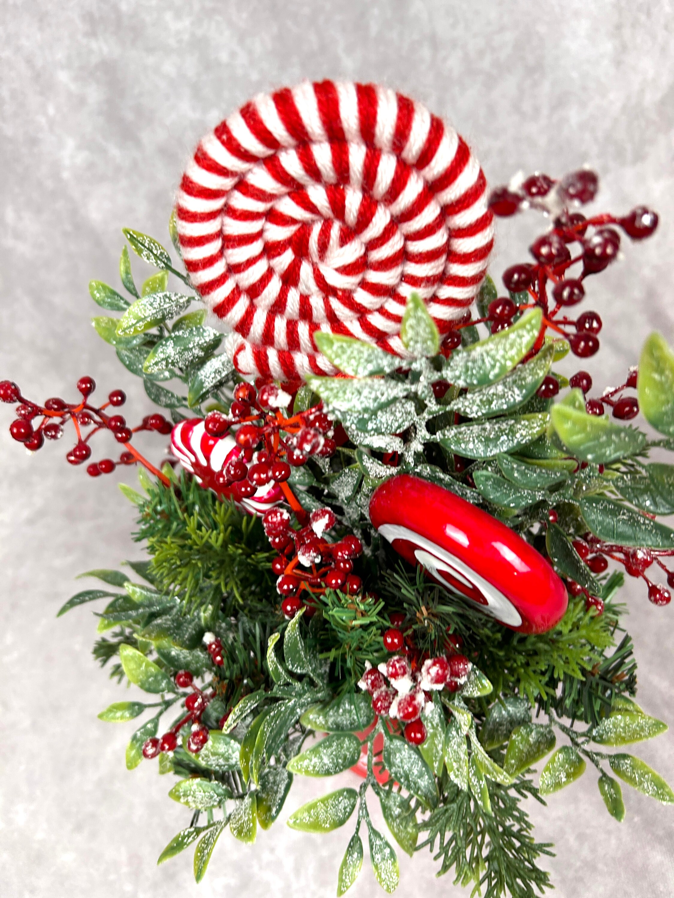 Whimsical Peppermint Christmas Arrangement for Your Holiday Decorating ...