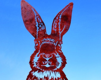 Rabbit Metal Art - Etsy