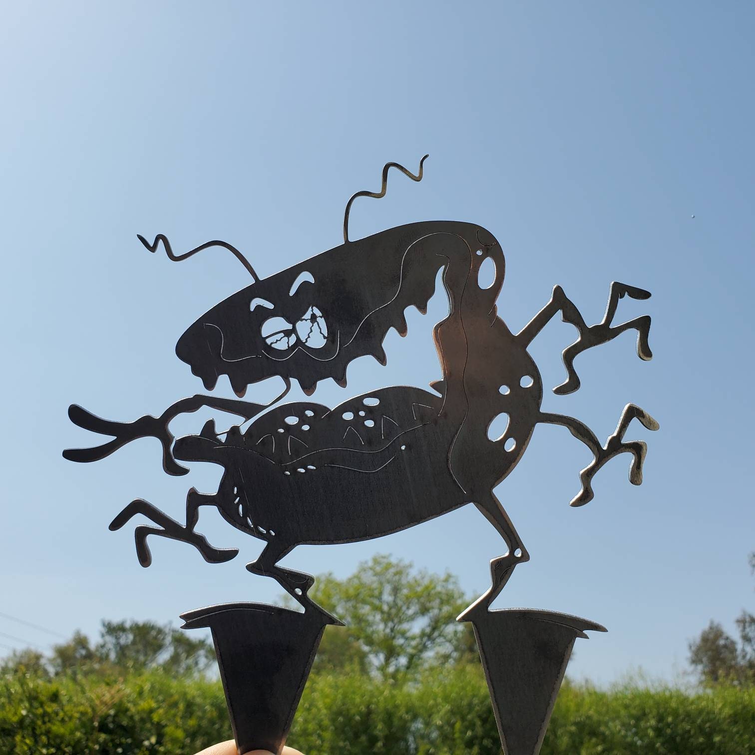 Metal Monster Yard Art Funny Creature Garden Stake Rustic - Etsy