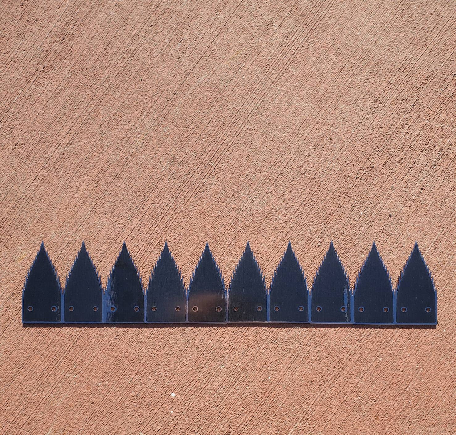 Side Mount Metal Security Fence Wall Spikes Set of 10 Spikes | Anti ...