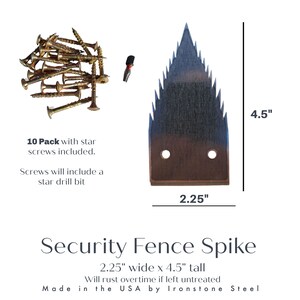 Side Mount Metal Security Fence Wall Spikes | Anti-climb Fence Spikes ...
