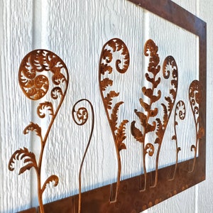 Metal Fiddlehead Fern Wall Art Decoration Statement Piece | Rustic ...