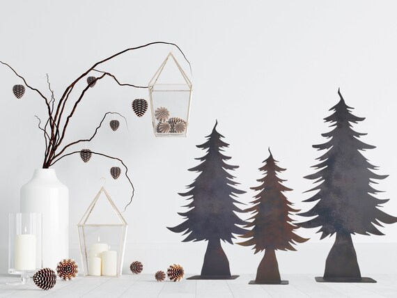 Rustic Metal Evergreen Tree for Table Modern Farmhouse Boho | Etsy