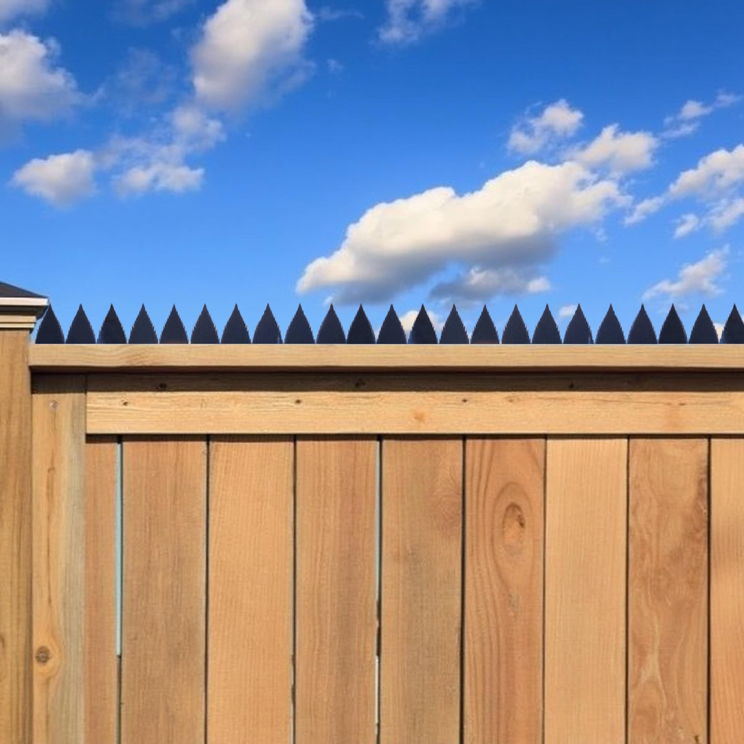 24" Long Side Mount Metal Security Fence Wall Spikes | Anti-climb Fence ...