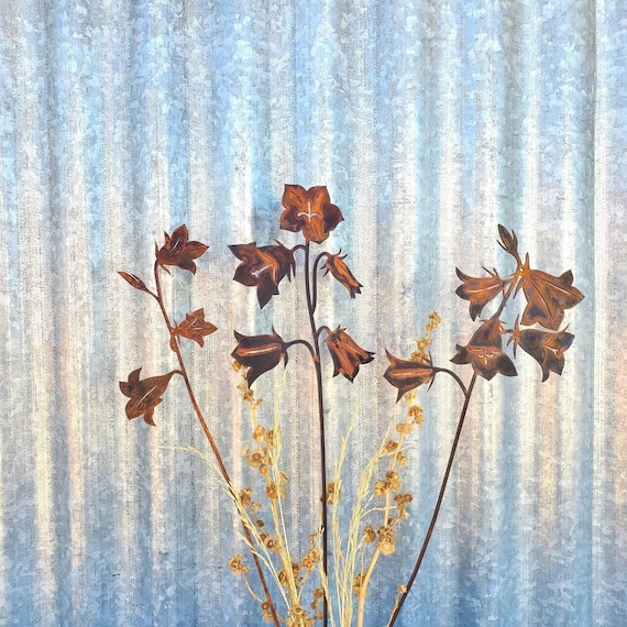 Rusty Flowers Bouquet Bluebell Wildflowers for Plant Pot - Etsy