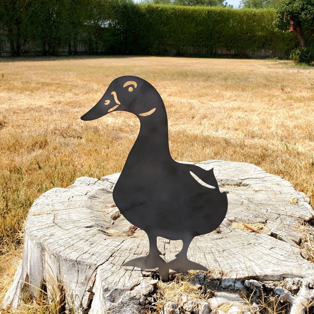 Metal Duck Yard Art/ Rusty Bird / Duck Garden Decor / Duck Gift / Metal ...