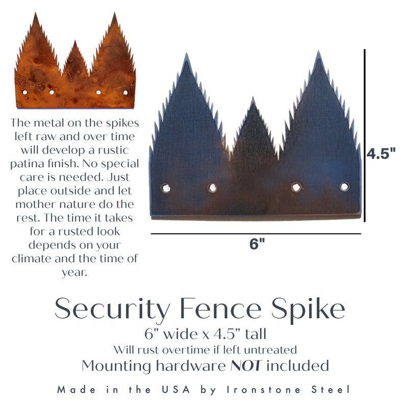 Side Mount Metal Security Fence Wall Spikes Anti-climb Fence - Etsy