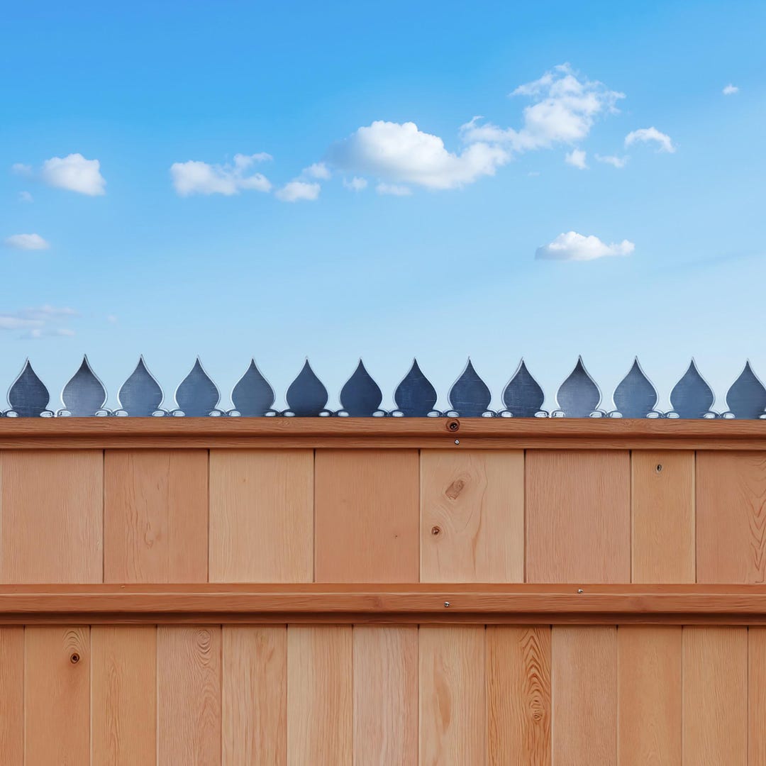 24" Long Side Mount Metal Security Fence Wall Spikes | Anti-climb Fence ...