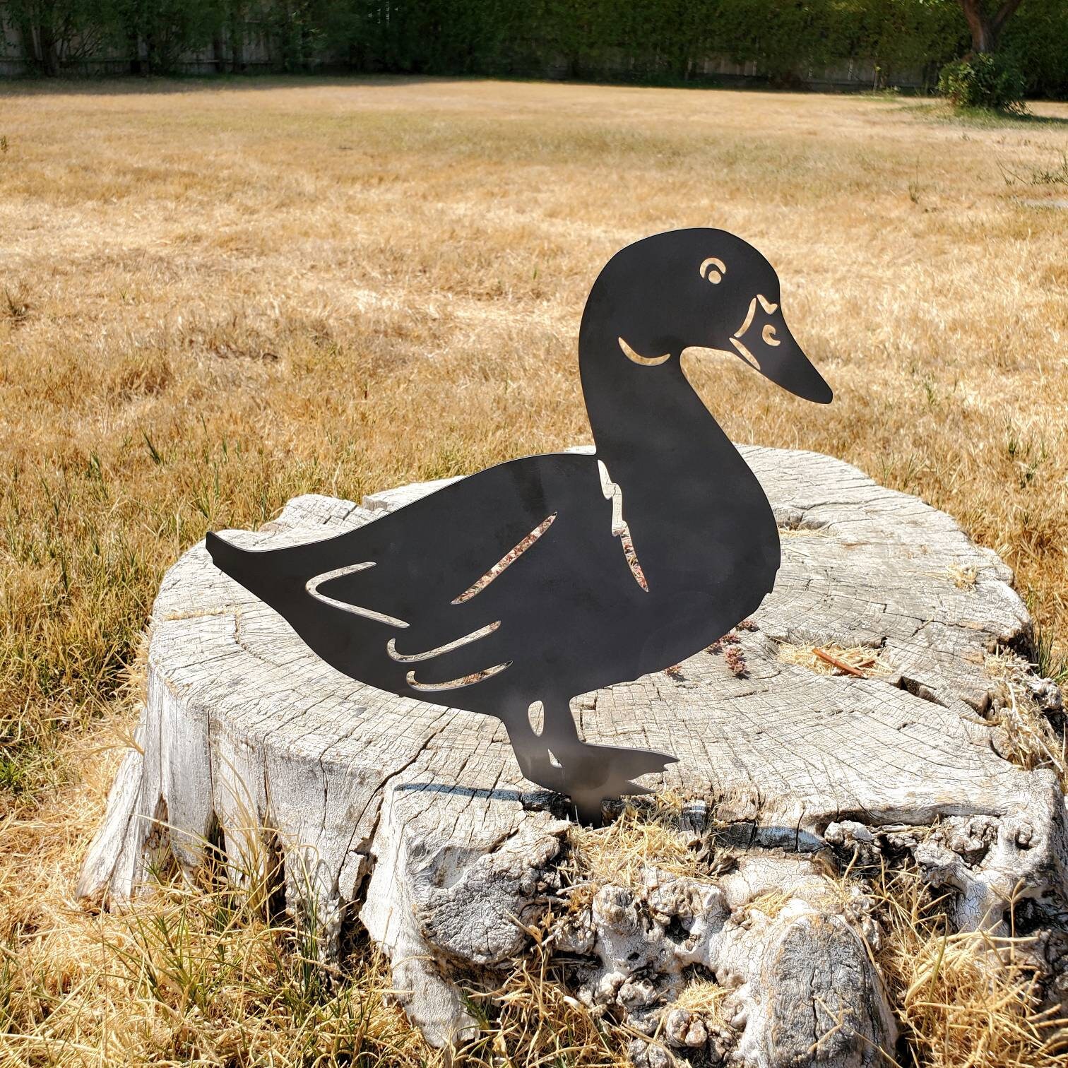 Metal Duck Yard Art/ Rusty Bird / Duck Decor / Duck Gift / - Etsy