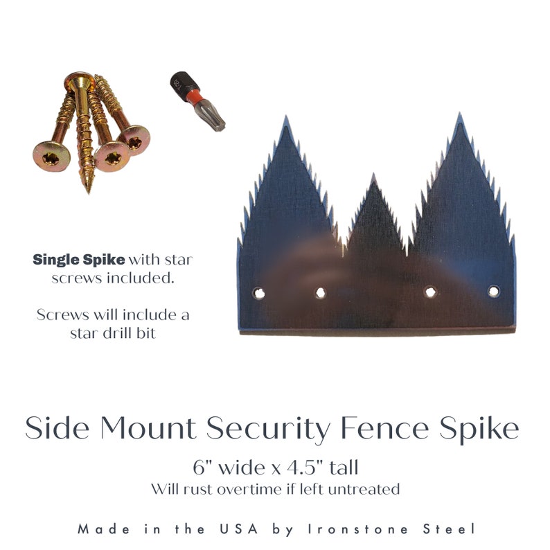 Side Mount Metal Security Fence Wall Spikes Anti-climb Fence - Etsy