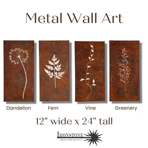 Rustic Modern Metal Wall Art Decor for Entry Doorway or Patio Garden ...