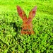 Rusted Metal Rabbit Yard Art Garden Stake - Etsy