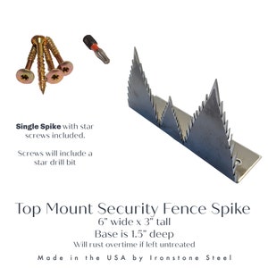Top Mount Metal Security Fence Wall Spikes | Anti-climb Fence Spikes ...