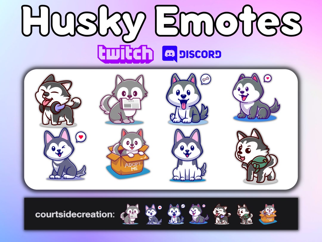 Husky Twitch Emote, Husky Emotes, Cute Husky Emote, Huskey Twitch ...