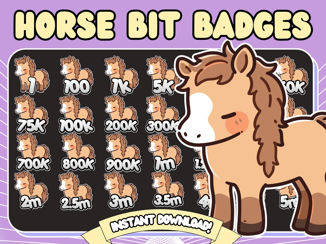 Horse Twitch Bit Badges | Pony Twitch Bits Badges | Horse Bit Badges ...