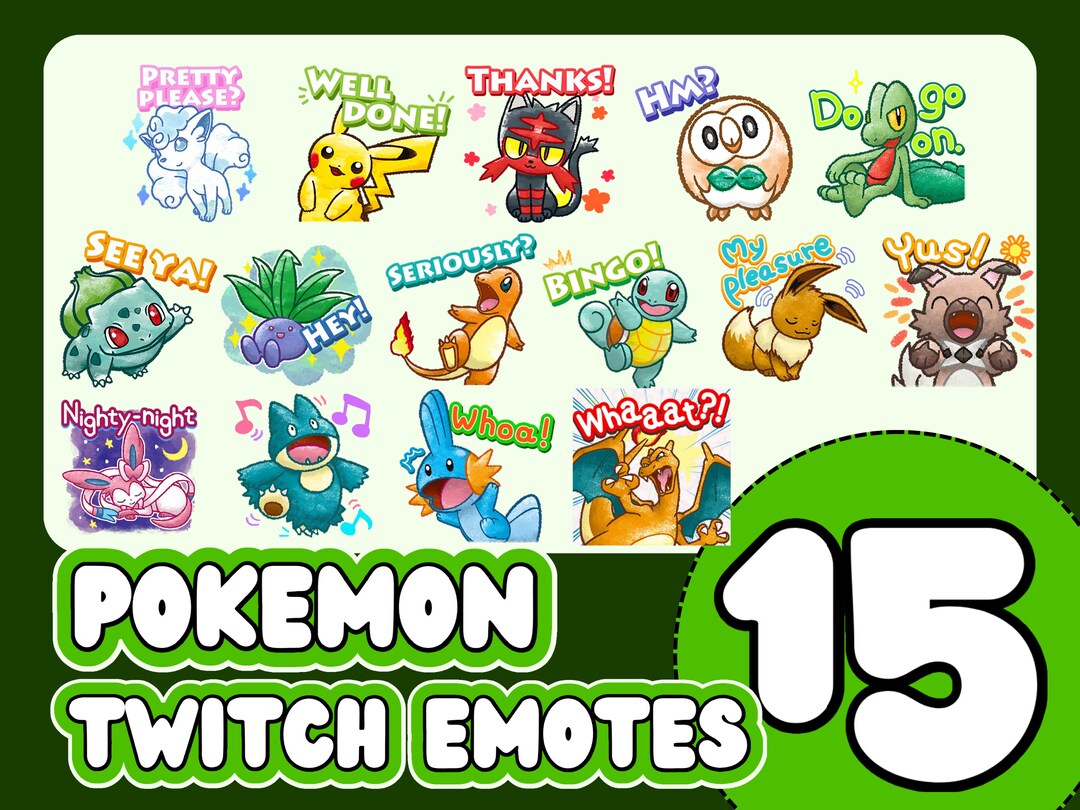 Pokemon Emotes, Pokemon Twitch Emotes, Cheap Pokemon Emotes Pokemon ...