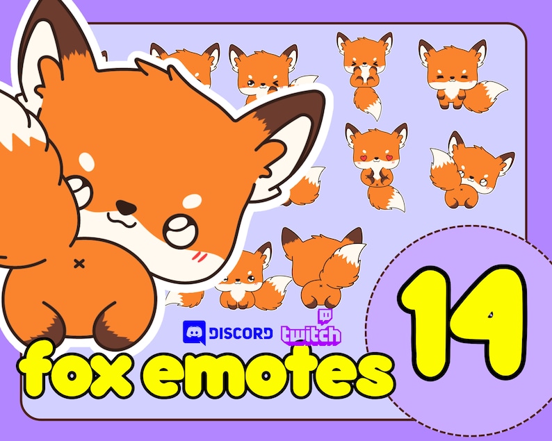 Fox Emotes Cute Fox Twitch Emotes, Trash Panda Emotes, Raccoon Emotes ...