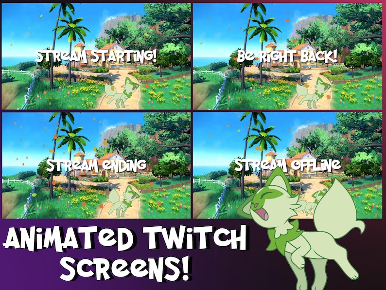 Sprigatito Twitch Screen, Pokemon Scarlet Violet Starting Screen Twitch ...