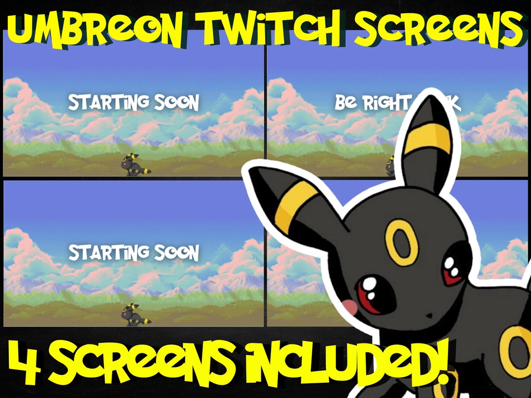 Umbreon Twitch Screen, Running Pokemon, Umbreon Starting Soon Screen ...