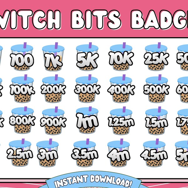 Twitch Bits Tier Badge Boba - Etsy