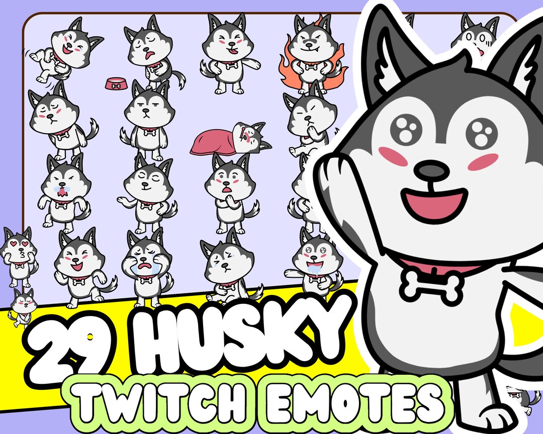 Husky Twitch Emote, Husky Emotes, Cute Husky Emote, Huskey Twitch ...