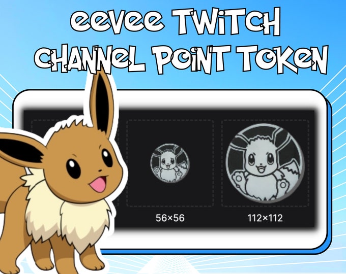 Eevee Channel Point Pokemon Channel Point Token Cute Eevee - Etsy