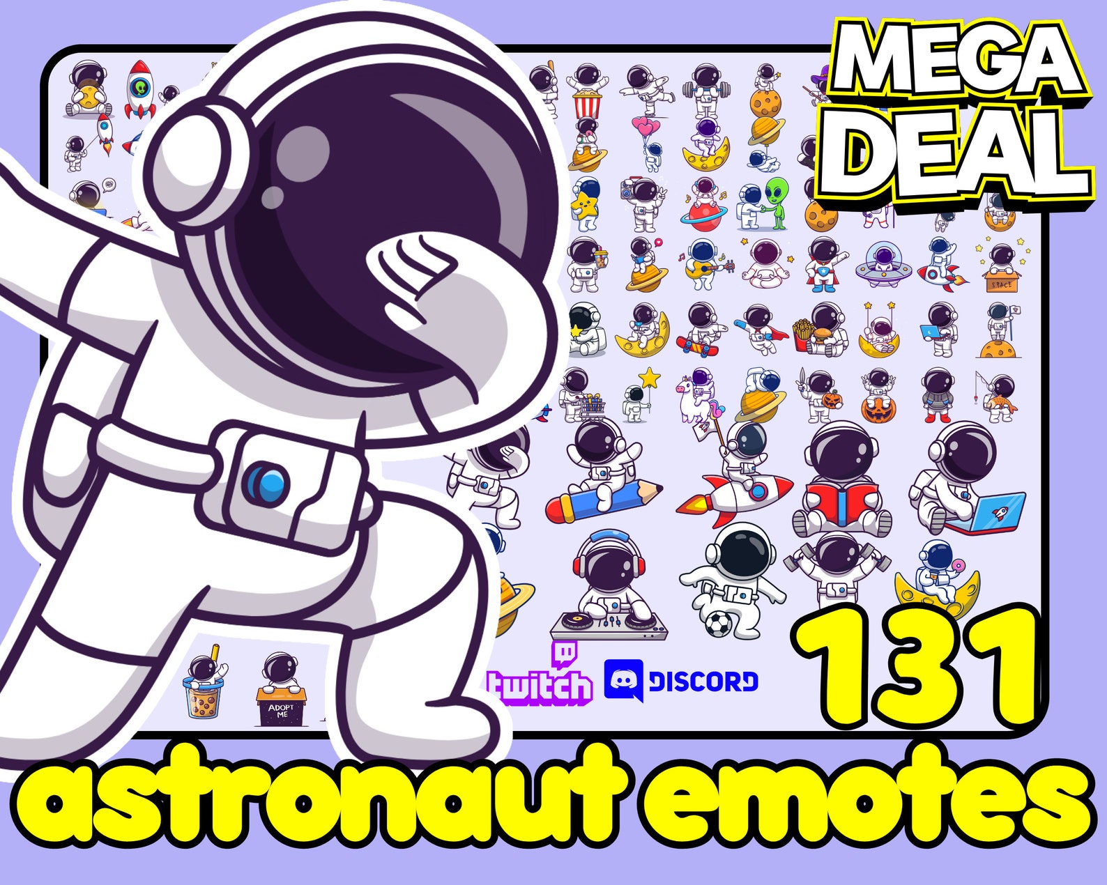Astronaut Emotes | Astronaut Twitch Emotes | Alien Twitch Emotes ...