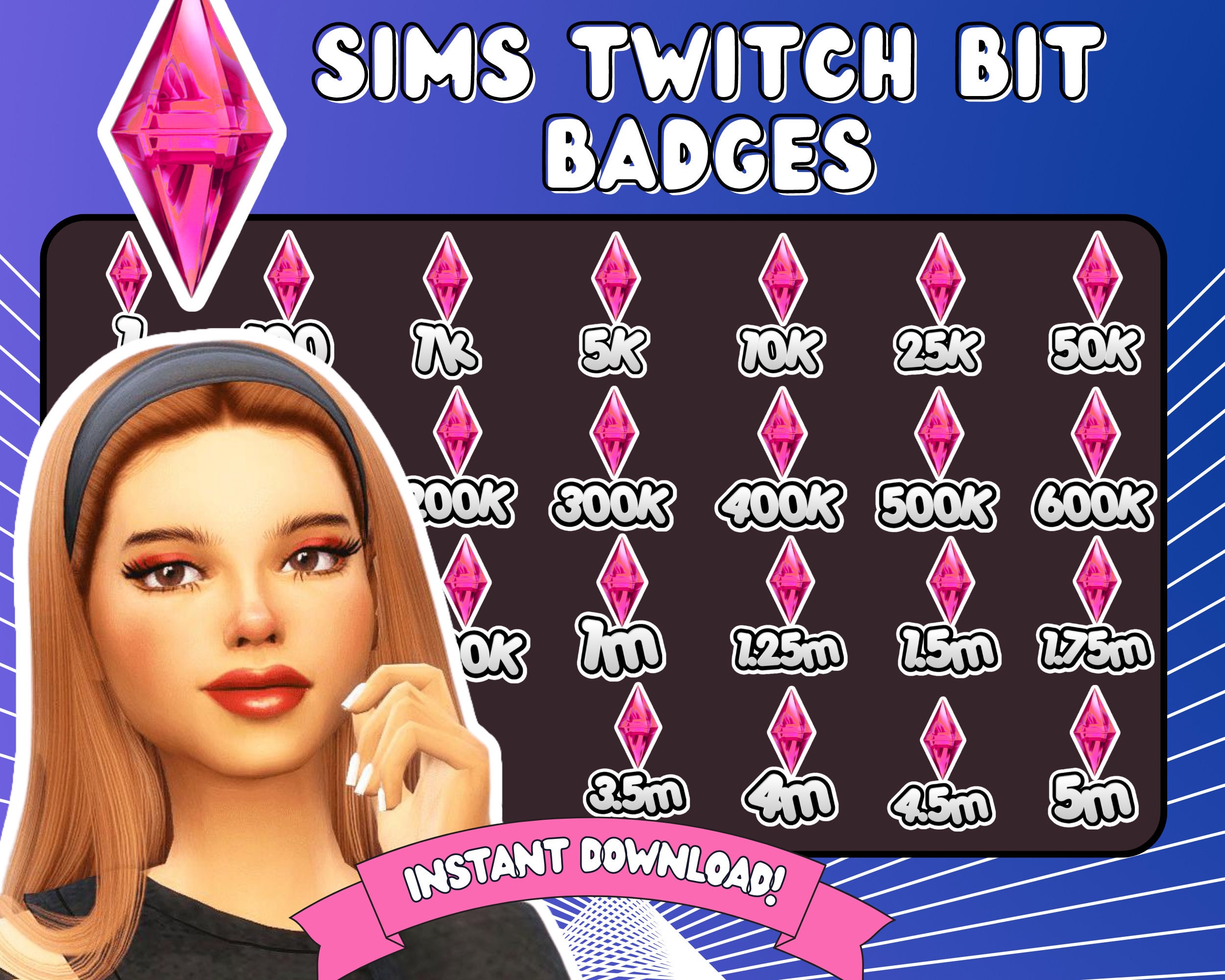 Twitch Bit Badges | Twitch Bits Badges | the Sims Twitch Emotes | the ...