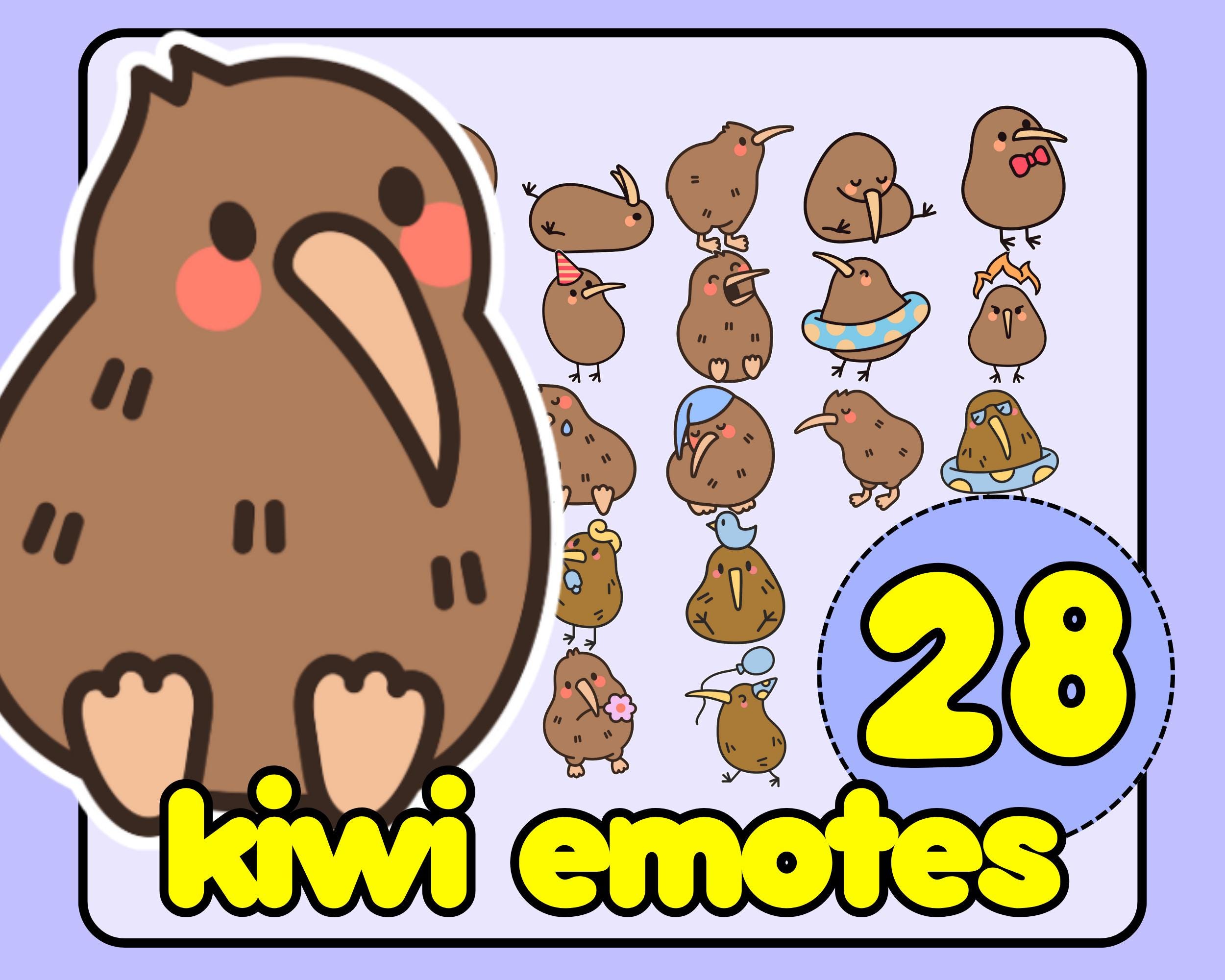 Kiwi Twitch Emote Kiwi Bird Emotes, New Zealand Emotes, Cute Bird ...