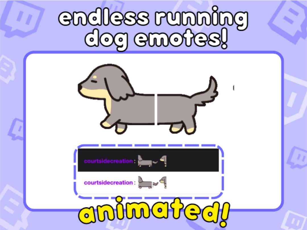 Long Dog Twitch Emote, Long Dog Emote, Sheesh Emote, Animated Dog Emote ...