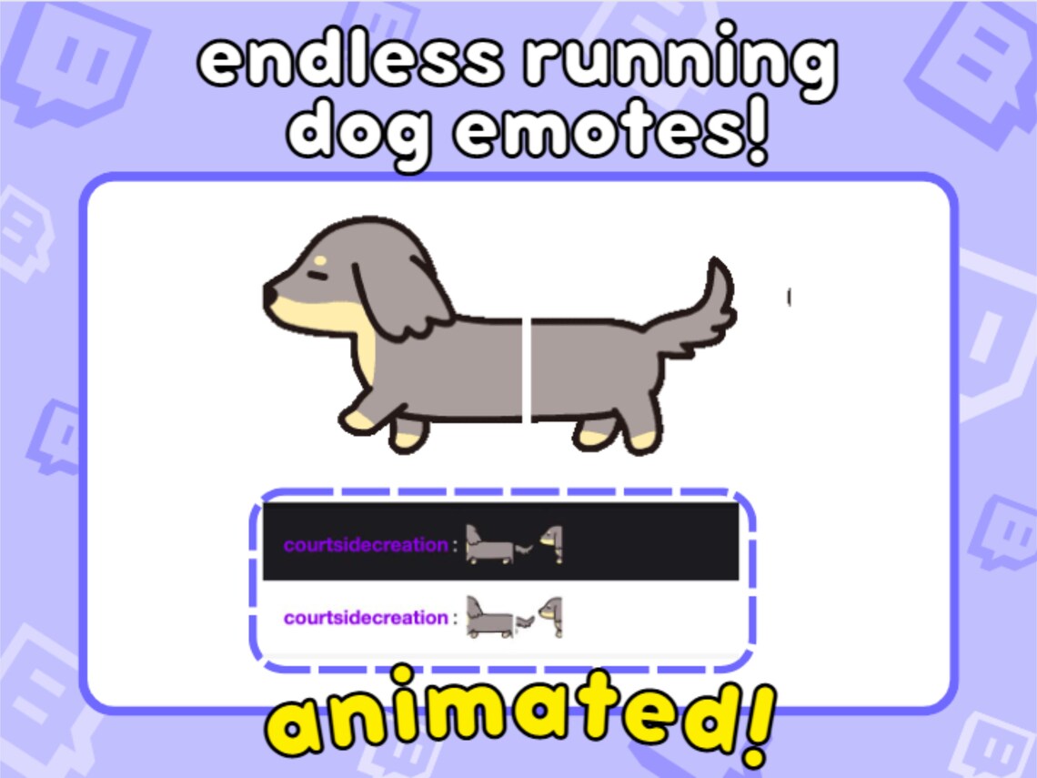 Long Dog Twitch Emote, Long Dog Emote, Sheesh Emote, Animated Dog Emote ...