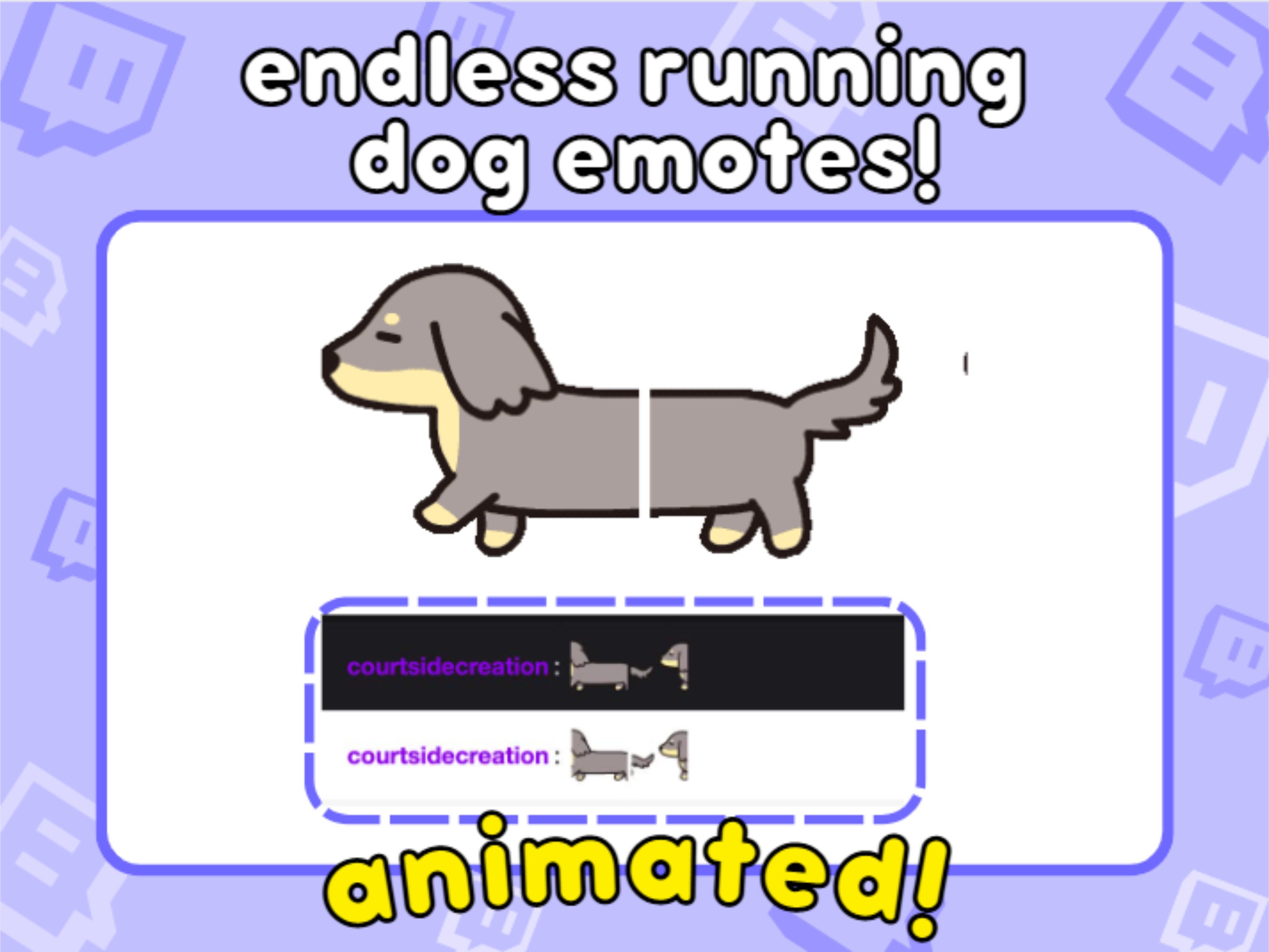 Long Dog Twitch Emote, Long Dog Emote, Sheesh Emote, Animated Dog Emote ...