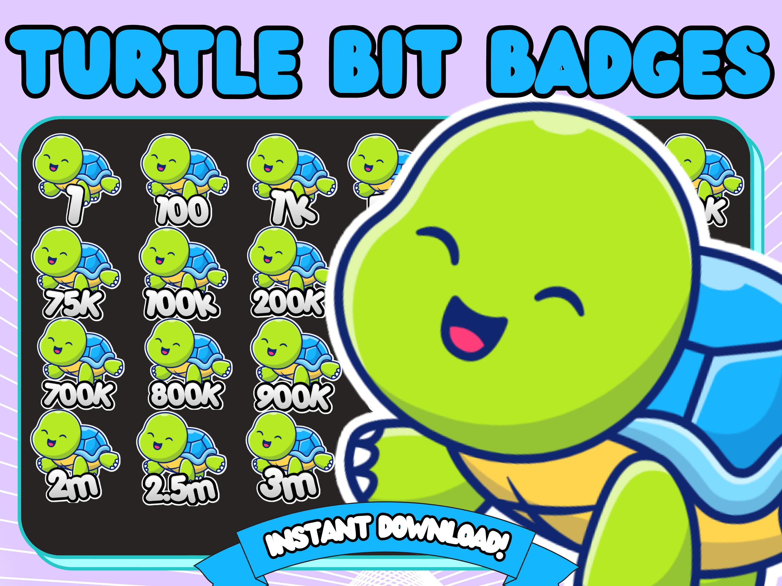 Turtle Bit Badges Turtle Twitch Emotes, Turtle Twitch Bit Badges ...