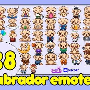 Labrador Emotes Bundle, Yellow Labrador Emotes, Yellow Lab Emote Twitch ...