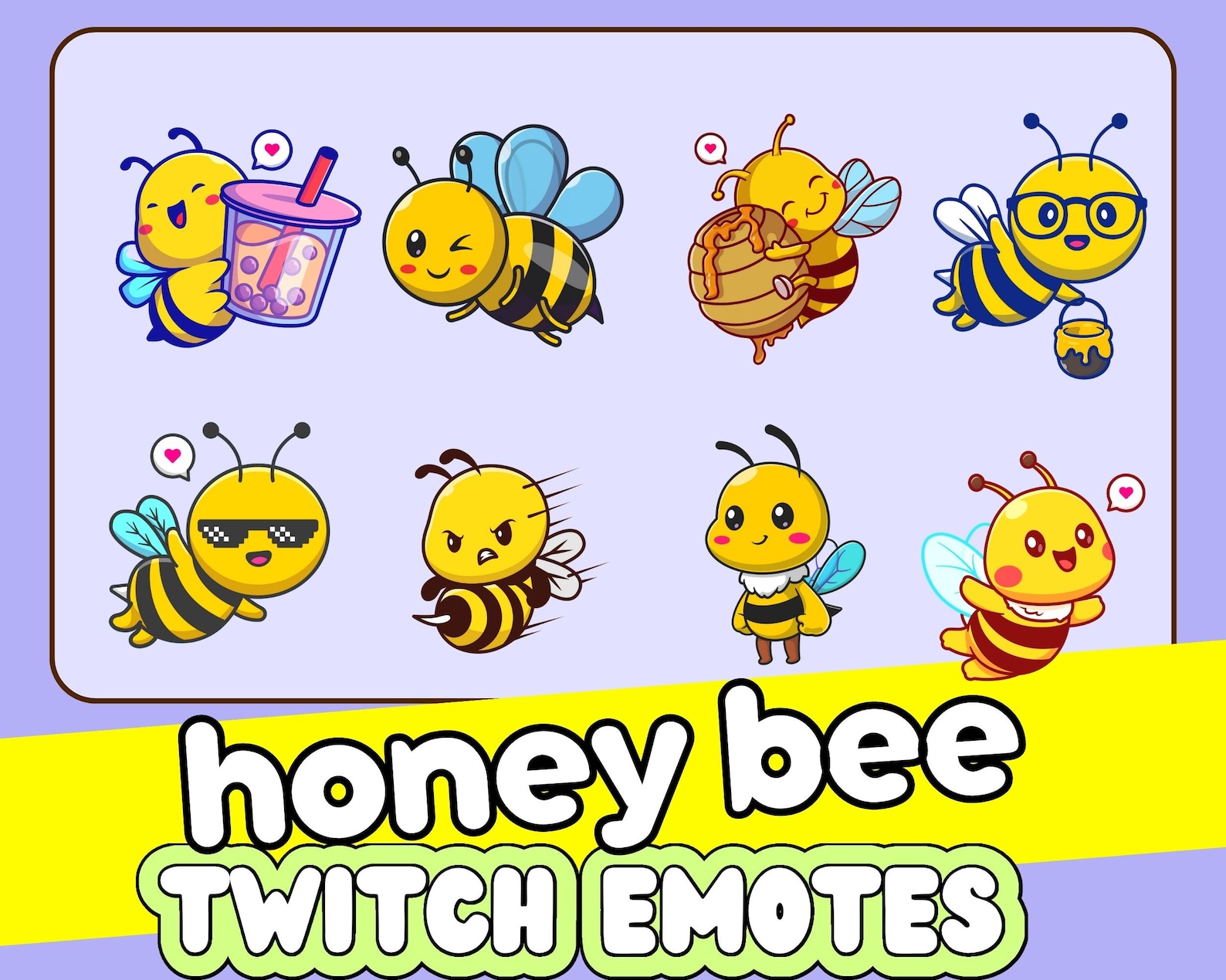 Bee Emotes, Honey Bee Emotes, Bumblebee Twitch Emotes, Bumble Bee ...