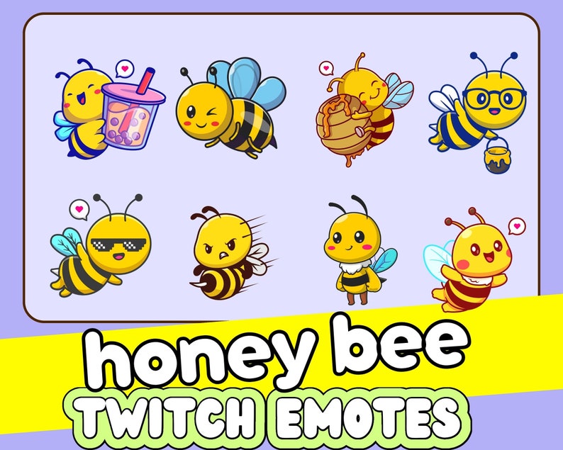 Bee Emotes, Honey Bee Emotes, Bumblebee Twitch Emotes, Bumble Bee ...