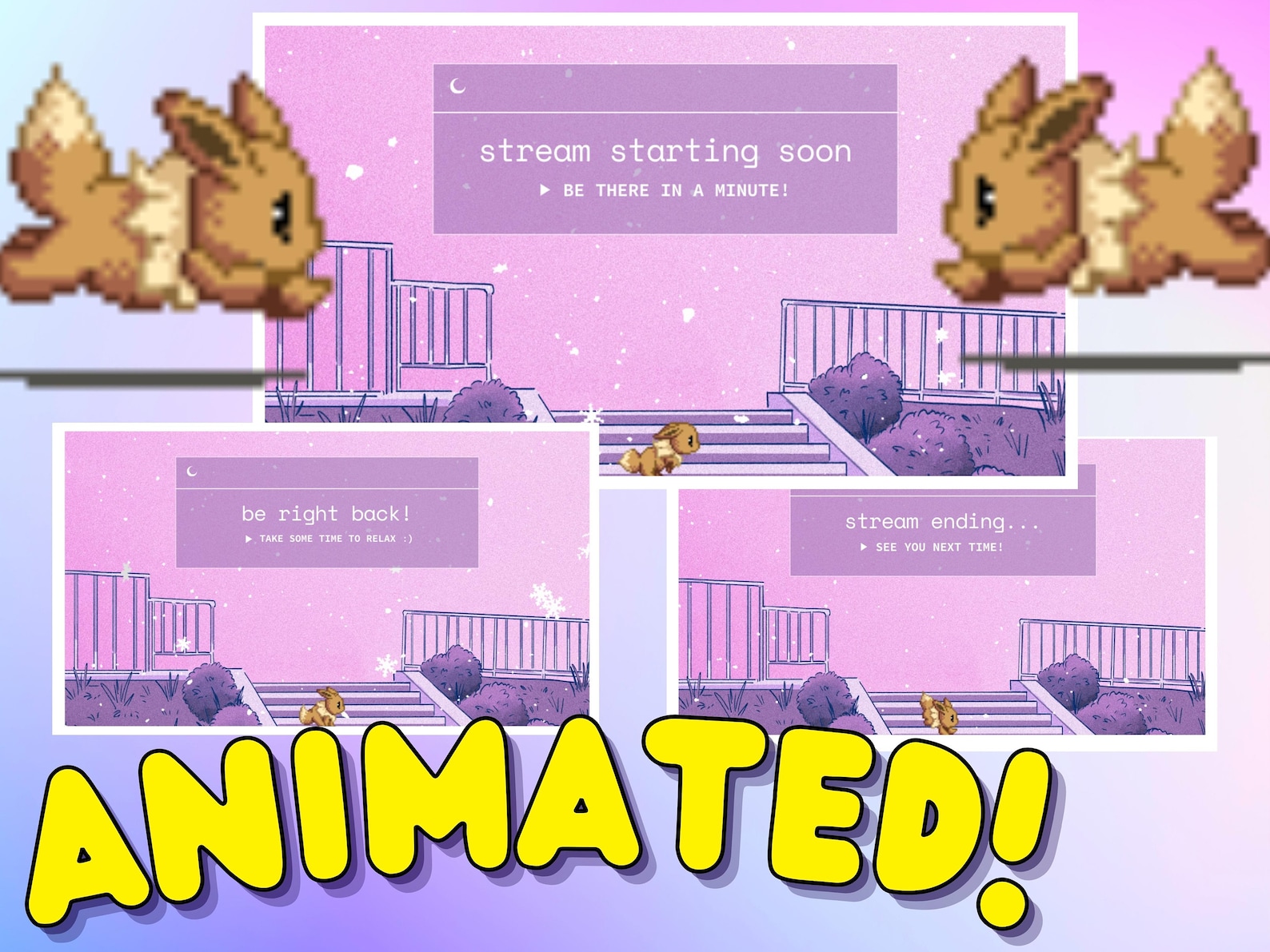 Pokemon Starting Screen Twitch, Animated Pokemon Be Right Back, Pokemon ...